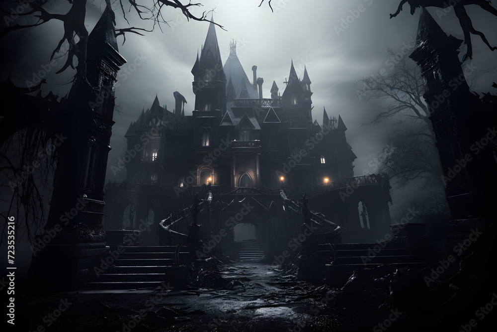 Gothic Mansion Hidden in the Mist: A Snapshot of Time Forgotten and ...