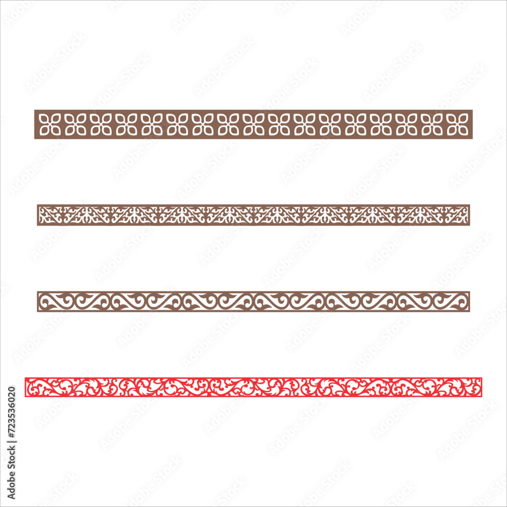 VECTOR BORDER DESIGN FOR CNC LASER CUTING FILE Stock Vector | Adobe Stock