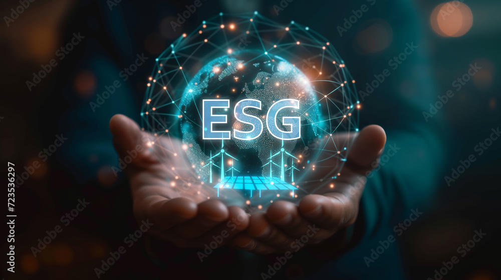 ESG environmental social governance business strategy investing concept ...
