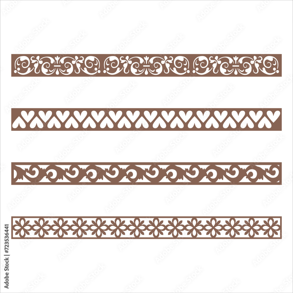 VECTOR BORDER DESIGN FOR CNC LASER CUTING FILE Stock Vector | Adobe Stock