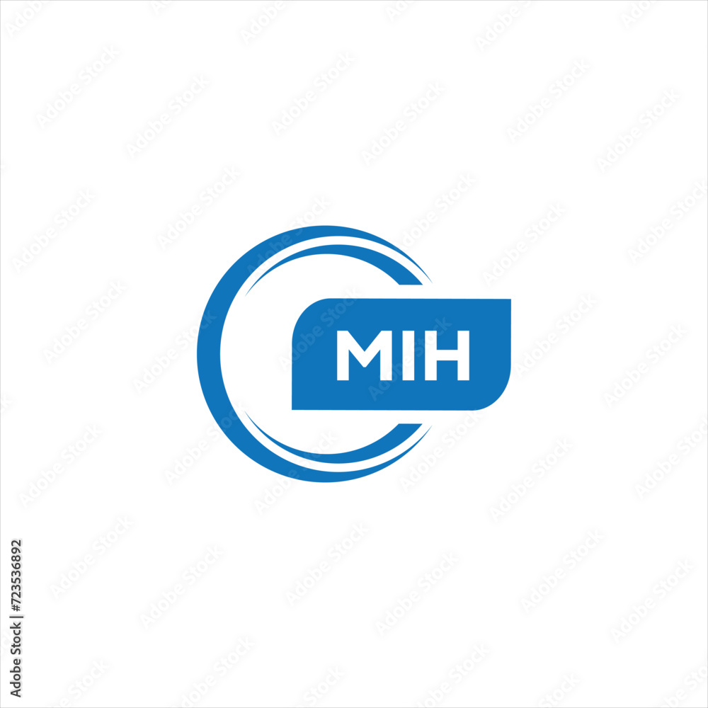 modern minimalist MIH initial letters monogram logo design Stock Vector ...
