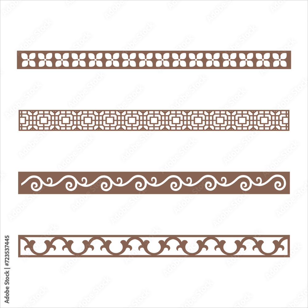 VECTOR BORDER DESIGN FOR CNC LASER CUTING FILE Stock Vector | Adobe Stock