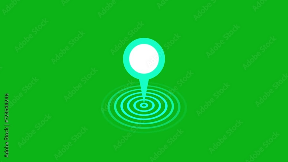 gps map navigator system animation. searching direction, track or ...