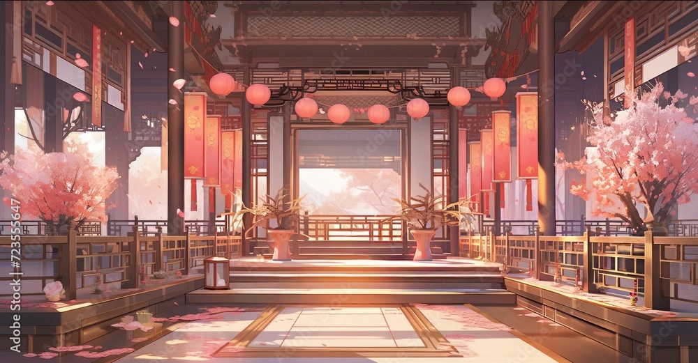 anime style background chinese asia japan china architecture, ai Stock ...