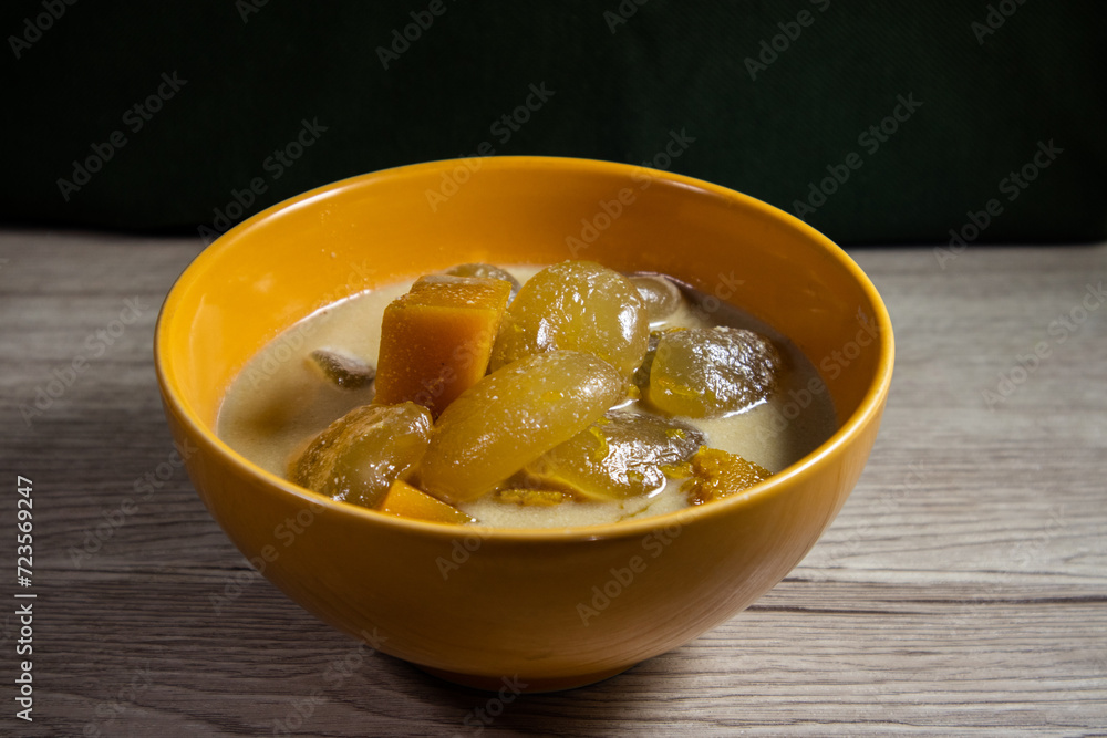 sweet kolak during the month of fasting or the month of Ramadhan, a ...