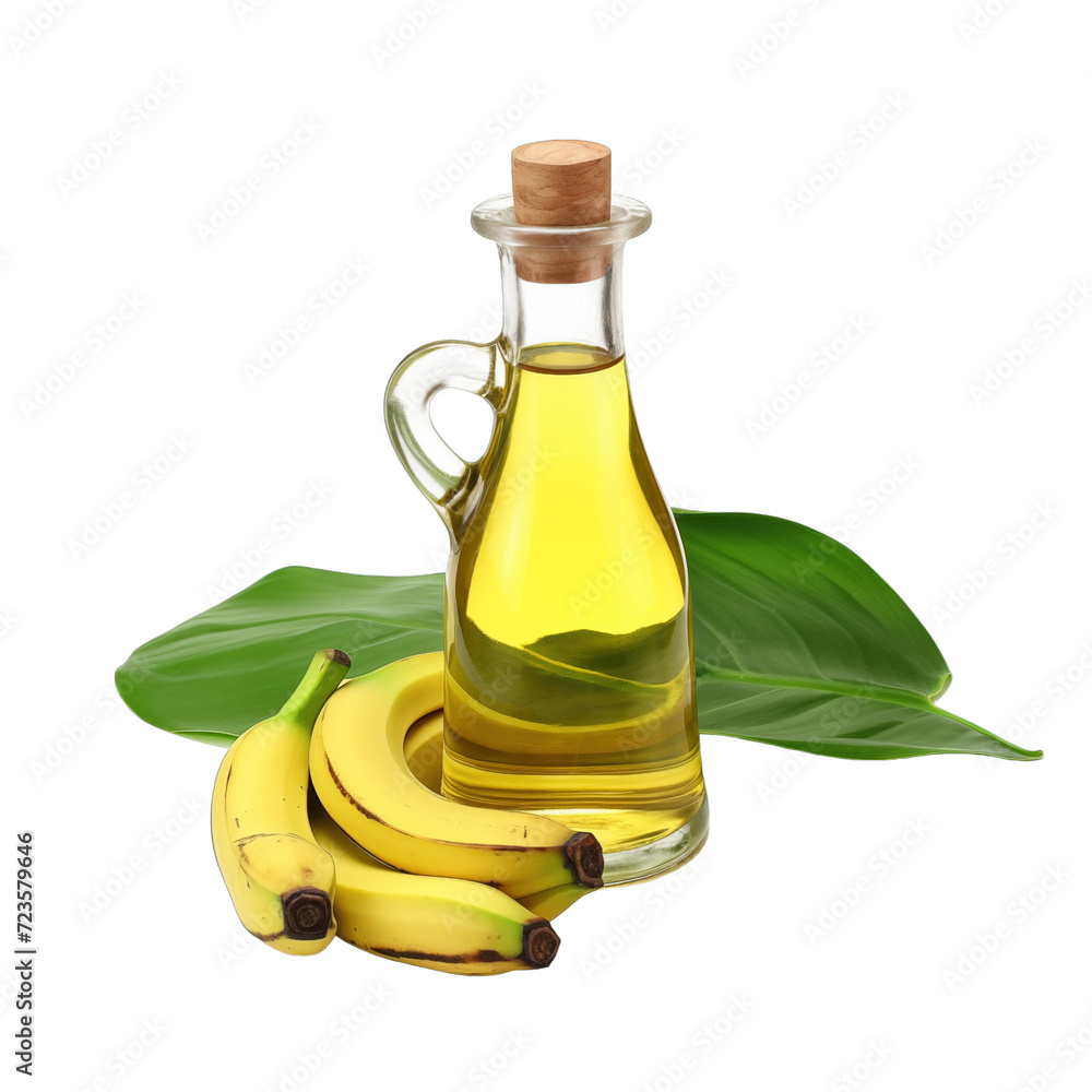 fresh raw organic plantain oil in glass bowl png isolated on white ...