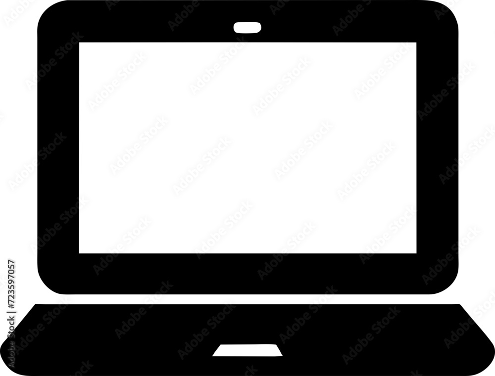 computer icon, computer icon SVG, notebook vector image, computer flat ...