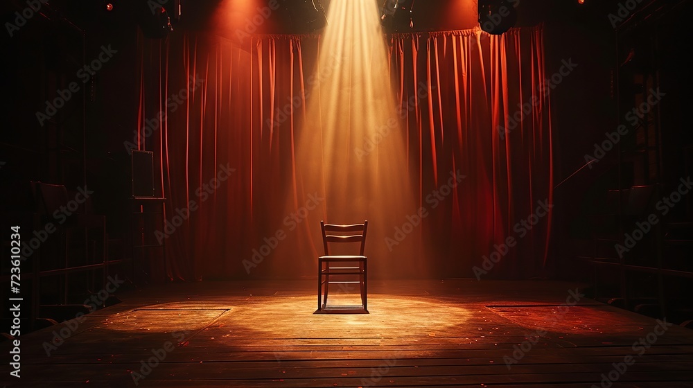 Dramatic red and blue lighting sets the stage for an upcoming ...