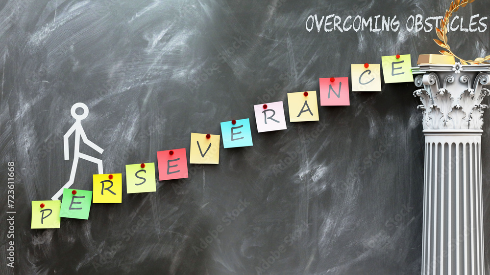Perseverance leads to Overcoming Obstacles - a metaphor showing how ...