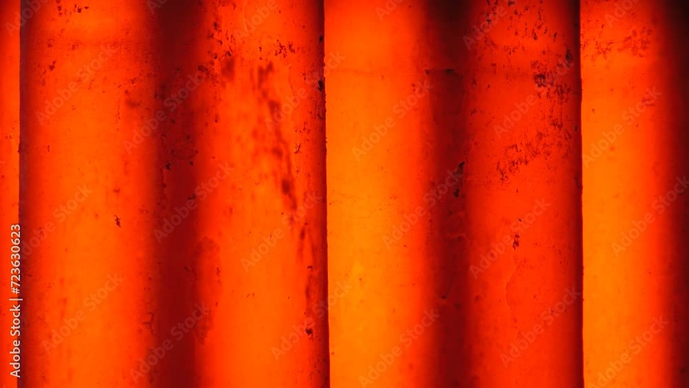 Vidéo Stock Red steel. Molten metal cools. Iron making. Metallurgy ...