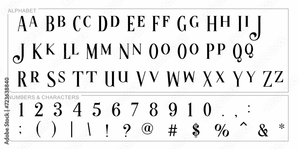 Alphabet Split Monogram, Split Letter Monogram, Alphabet Frame Font ...