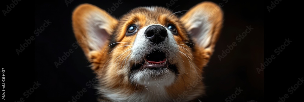Funny Studio Portrait Frightened Corgi Puppy, Desktop Wallpaper ...