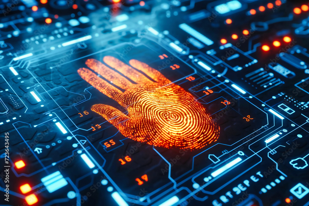 Fingerprint Security Technology Digital and Safety: Access Concept ...
