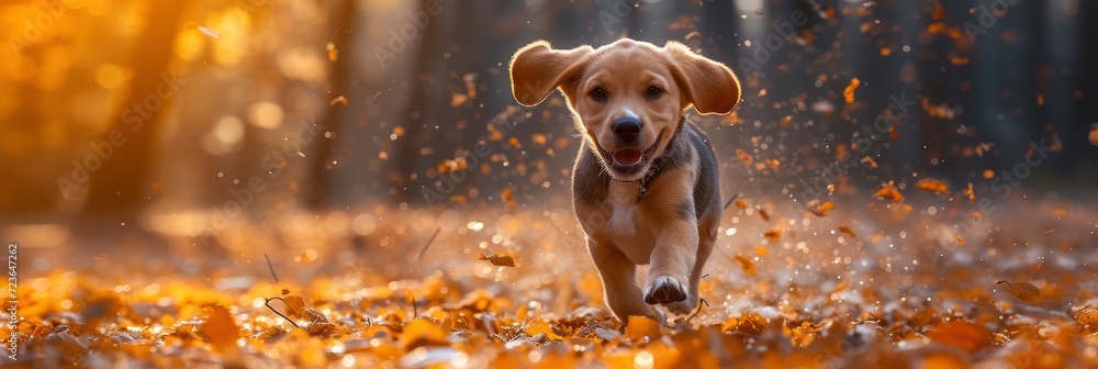 Happy Beagle Dog Flying Ears Running, Desktop Wallpaper Backgrounds ...