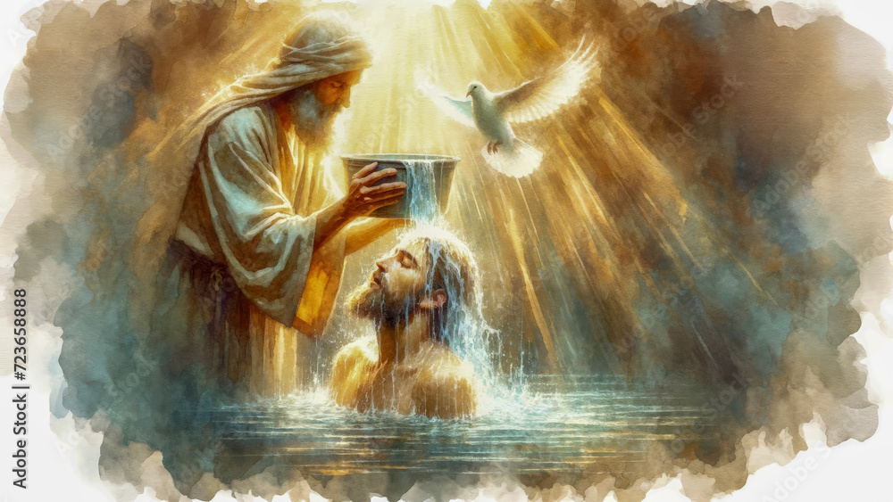 Spiritual Revelation: The Baptism of Jesus with John and the Holy ...