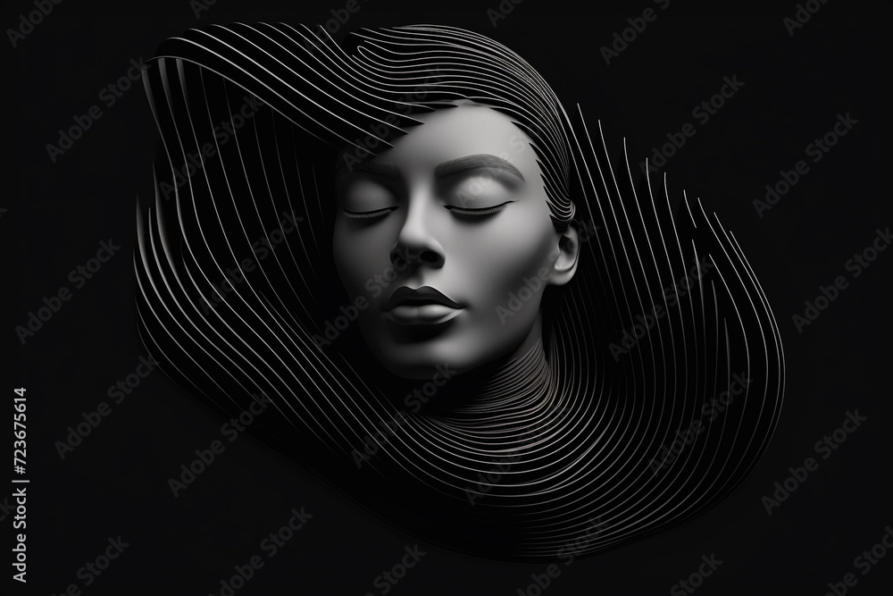 Fine-art portrait concept. Abstract and surreal dreamlike beautiful ...