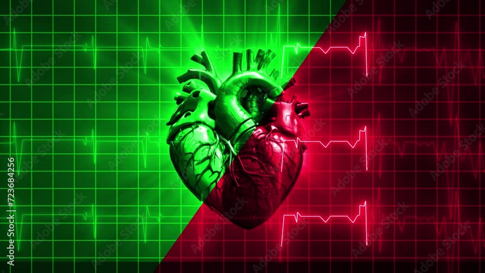 Normal And Abnormal Heart Rhythm Heart Pulse Rate Animation Atrial