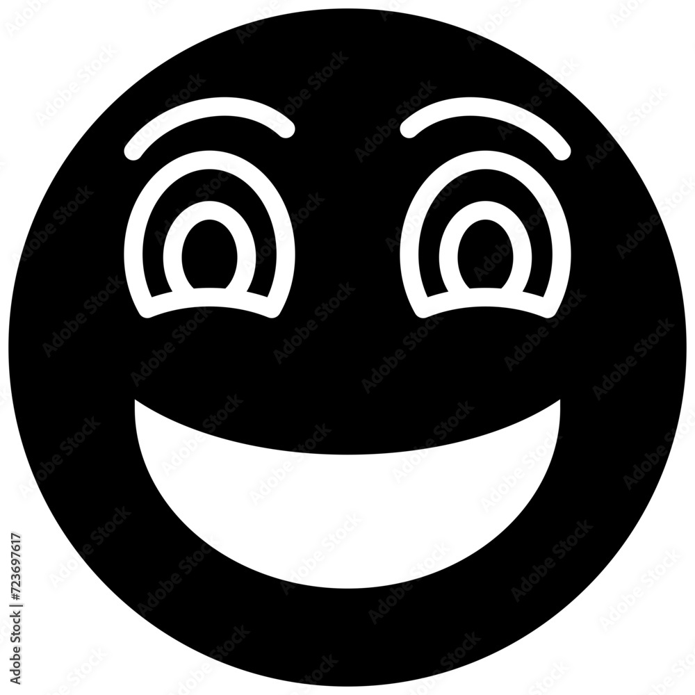 Smiling Face with Smiling Eyes Icon Stock Vector | Adobe Stock