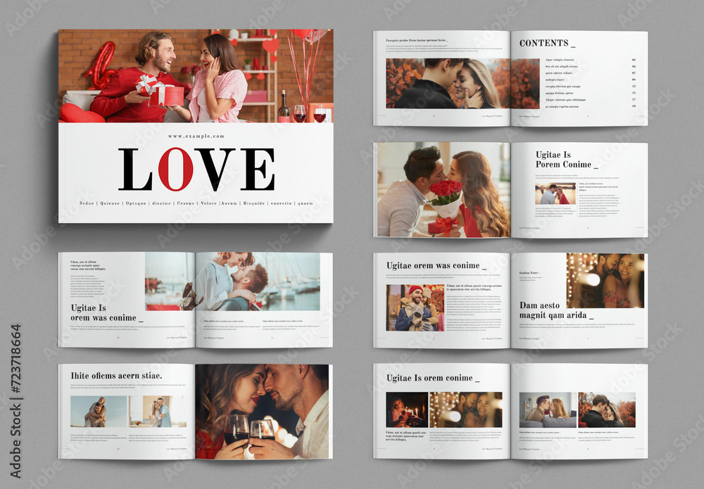 Magazine Template Design Layout Landscape Stock Template | Adobe Stock
