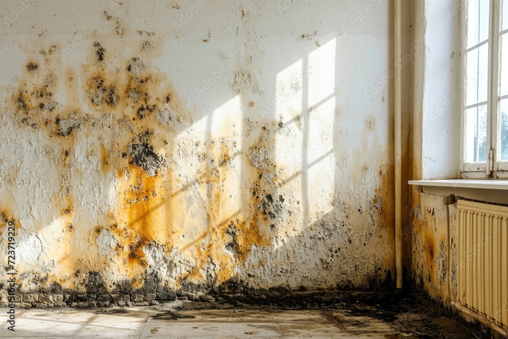Damp Apartment Walls: Dealing with Mold, Mildew, and Water Damage Stock ...