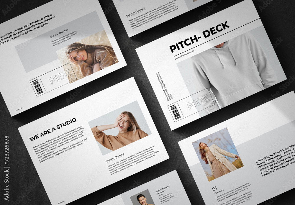 Pitch Deck Template Design Layout Stock Template | Adobe Stock