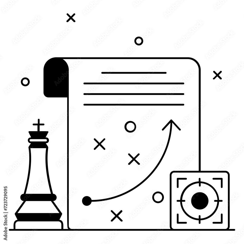 Generic competitive strategies Vector Icon Design, Commercial strategy ...
