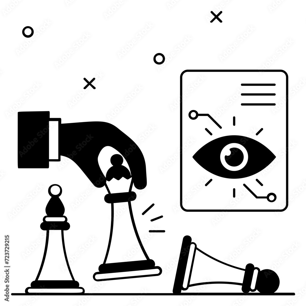 Dealing Effectively with Competitive Challenges Vector Icon Design ...