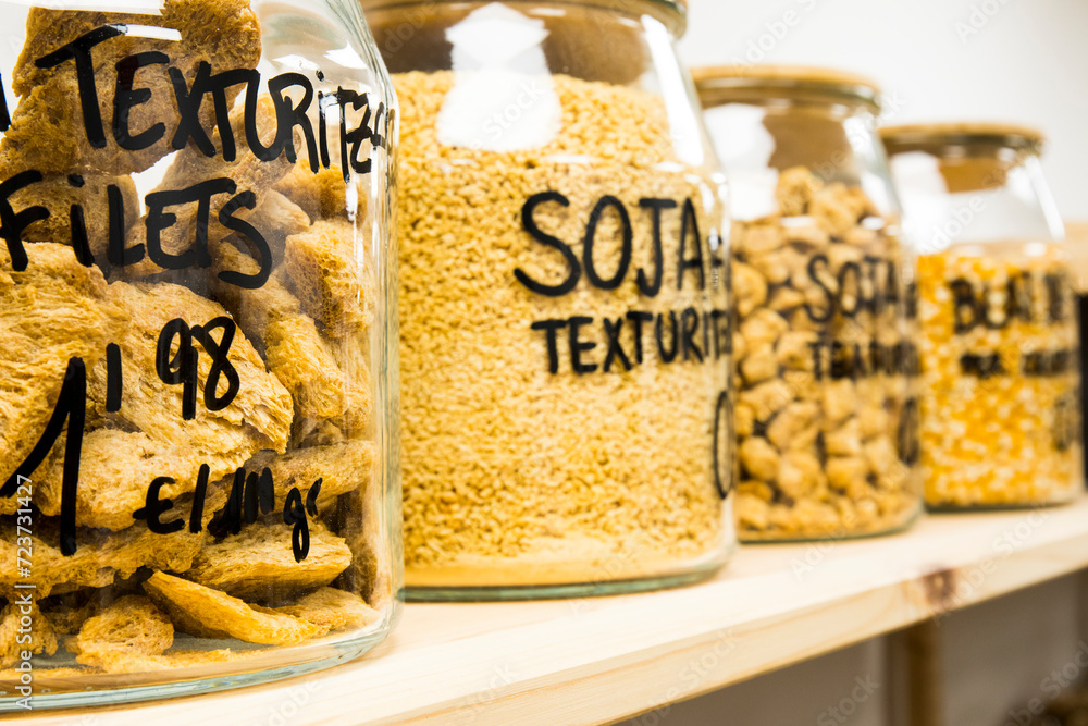 Self service bulk organic food. Eco-friendly zero waste shop. Small ...