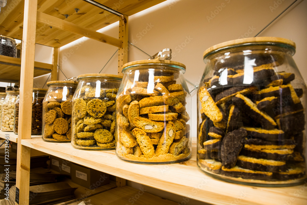 Self service bulk organic food. Eco-friendly zero waste shop. Small ...