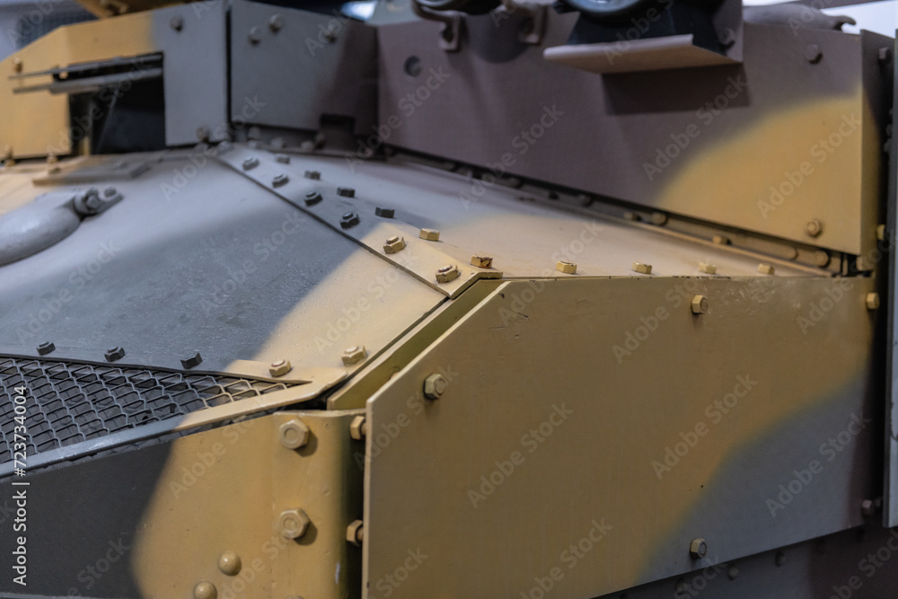 military heavy armor from tank, armour plating Stock Photo | Adobe Stock