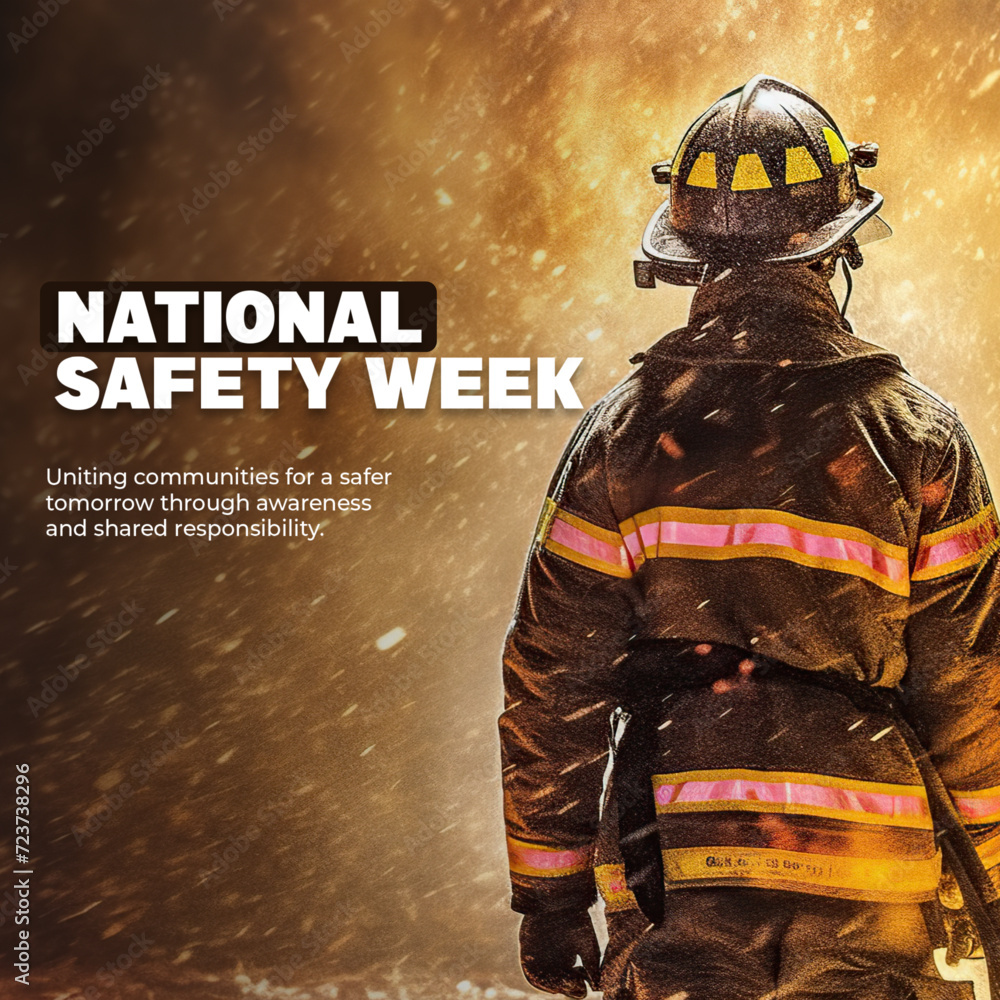 National Safety Week Poster - Firefighter: Promote National Safety Week ...