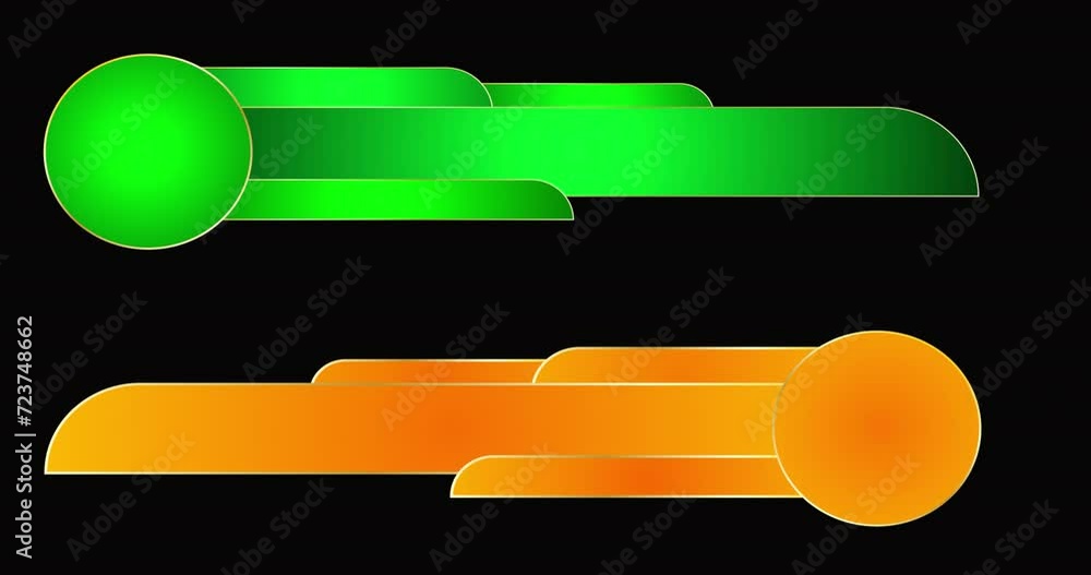 4K Fancy lower third pack in an alpha channel. Cool-designed green and ...