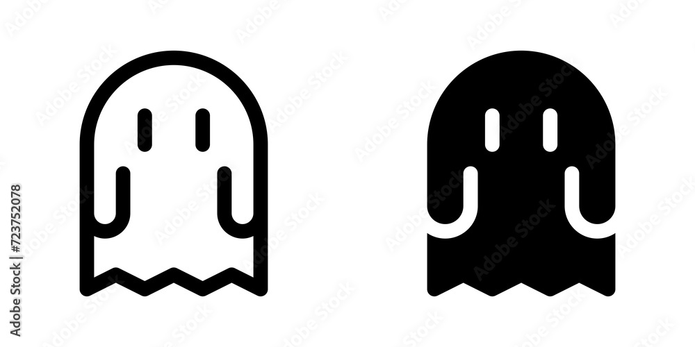 Editable horror game, ghost, thriller vector icon. Video game, game ...