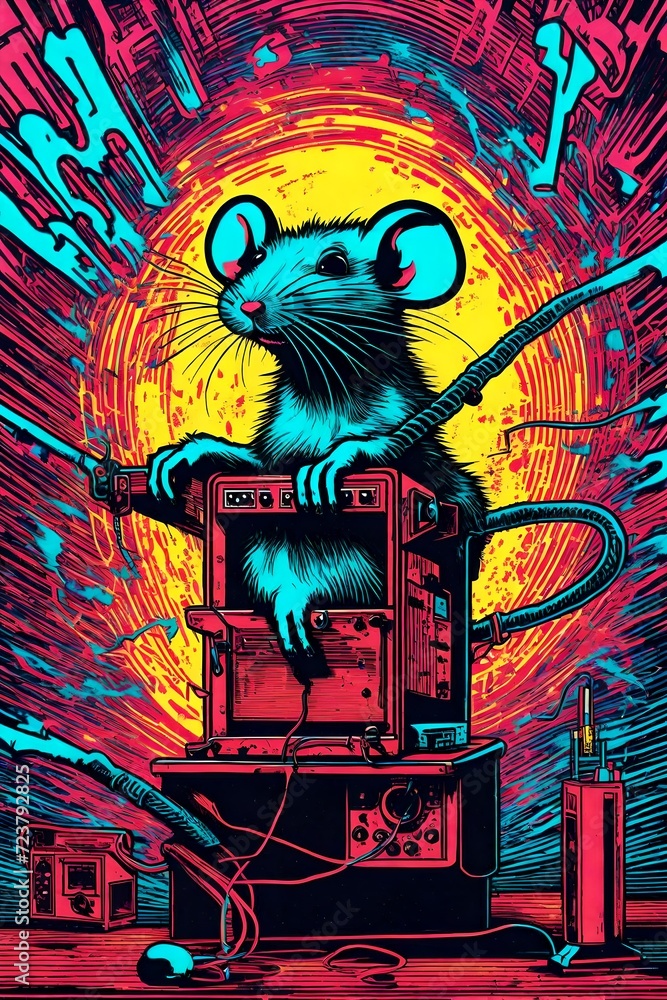 a vintage retro psychedelic black light concert gig band music poster ...