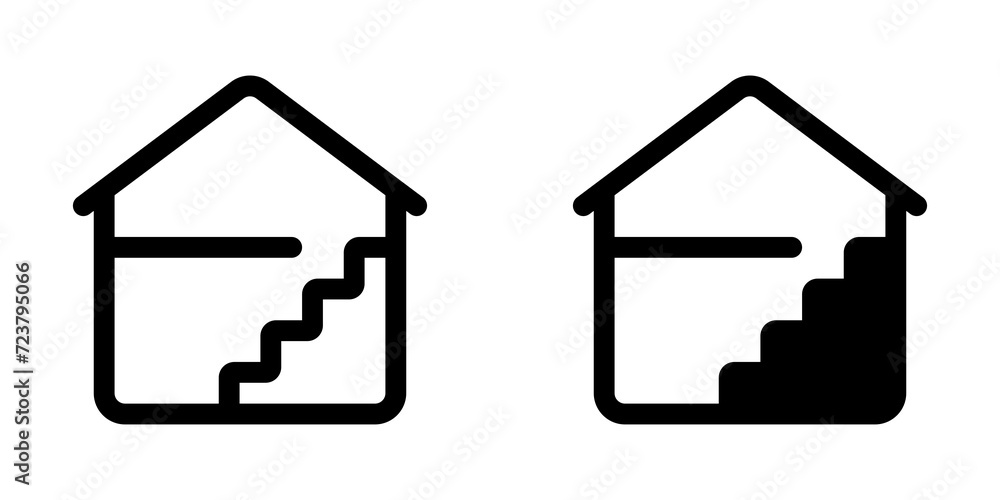 Editable house floor, layout vector icon. Property, real estate ...
