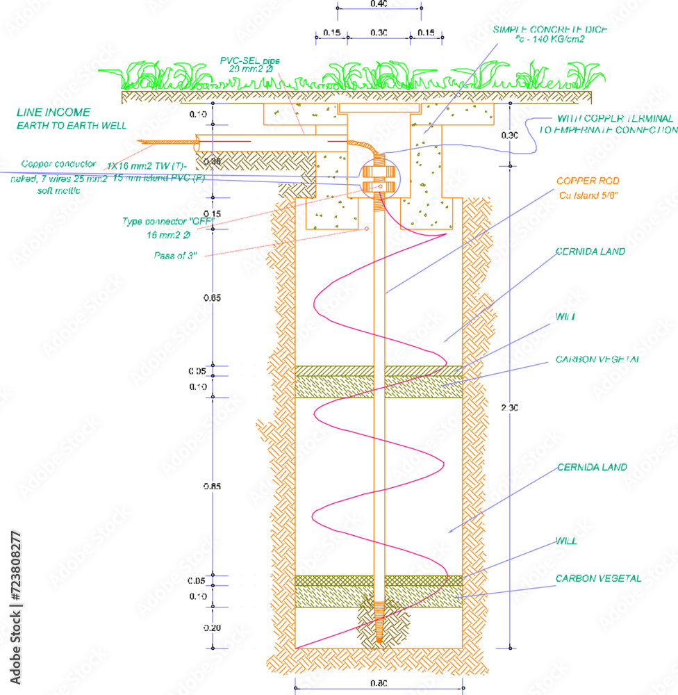 Sketch vector illustration of detailed technical drawing design of ...