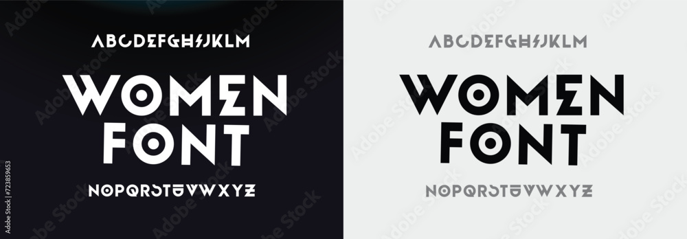 Abstract sci fi modern alphabet fonts. Science fiction typography sport ...