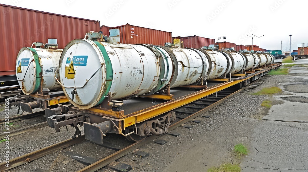 Railway car for transporting toxic chemical materials. Mission-critical ...
