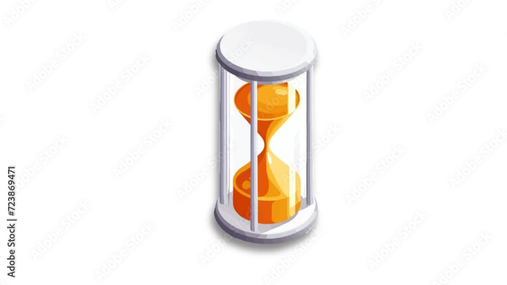 Sand Clock Icon of nice animated for your isometric videos easy to use ...