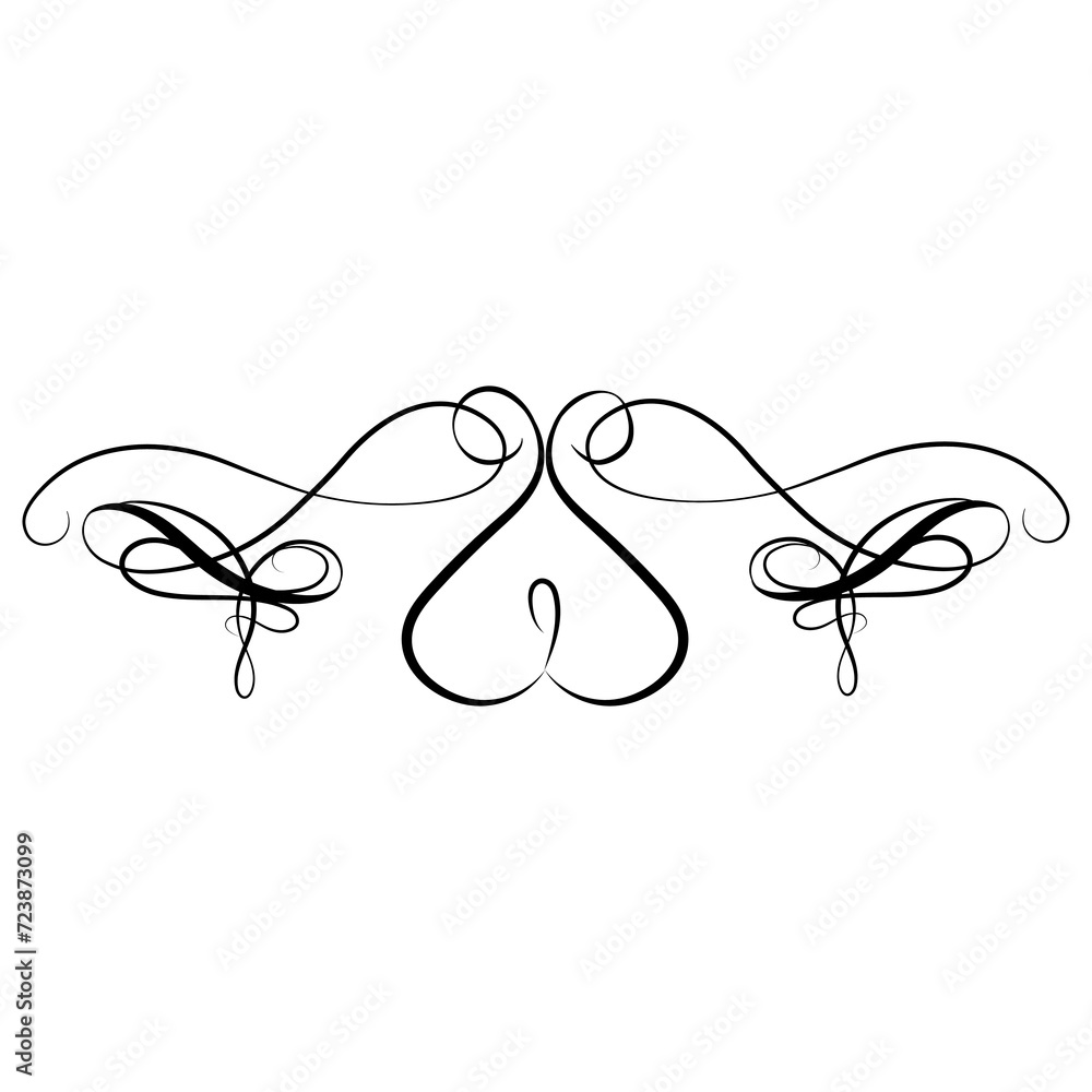 Handwriting curved stroke underline lettering element for lettering ...