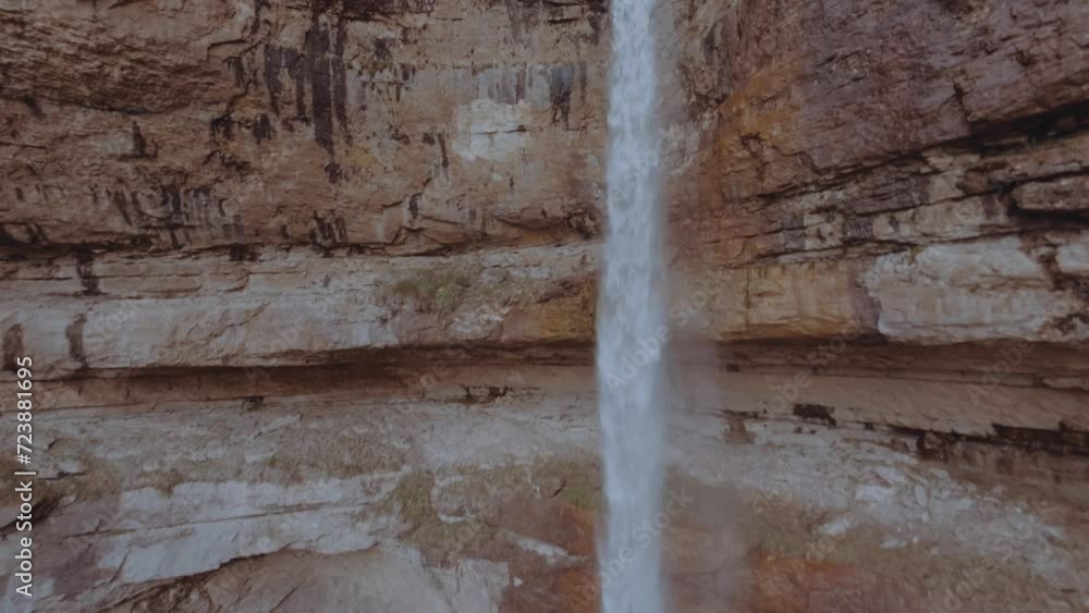 FPV shooting in the gorge, Tobot River, Tobot waterfall, trekking in ...