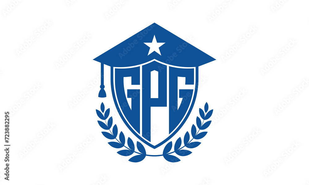 GPG three letter iconic academic logo design vector template. monogram ...