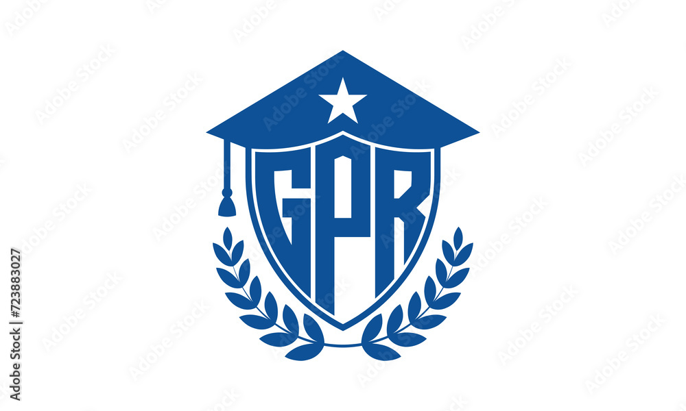GPR three letter iconic academic logo design vector template. monogram ...