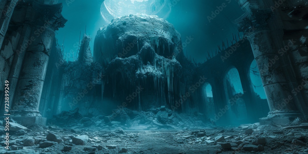 Sinister Fortress In The Depths Of The Underworld A Demon Castle ...