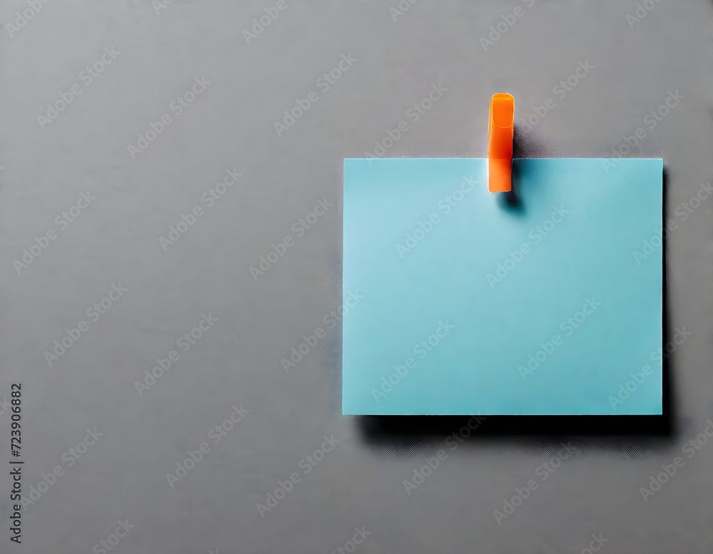Image of a blue post-it note on a clean background. generative AI ...
