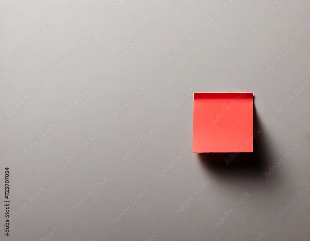 Image of a red post-it note on a clean background. generative AI Stock ...