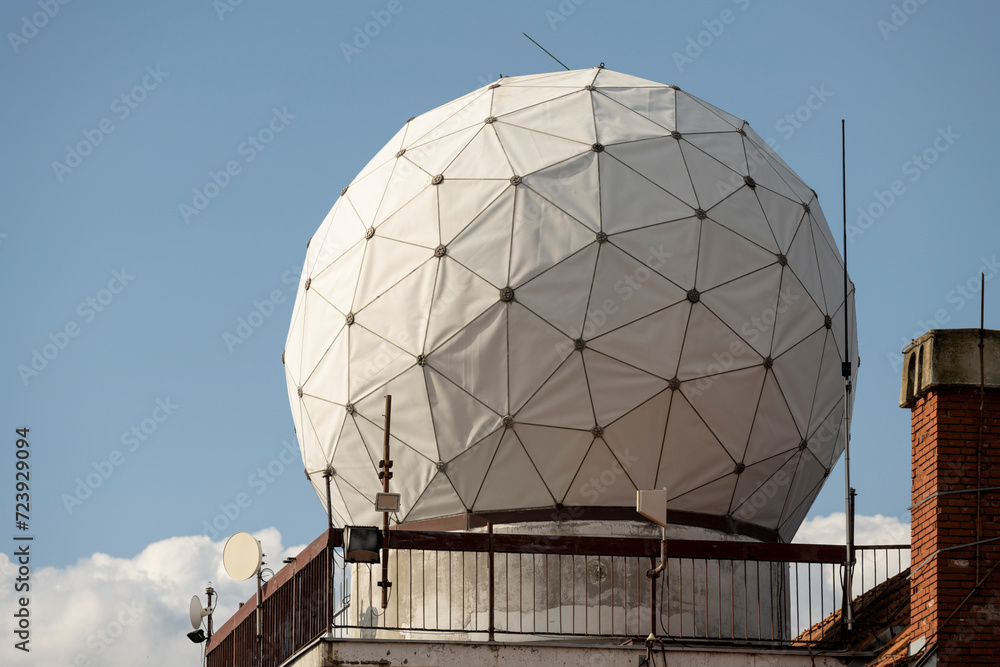 Meteorological instruments for weather forecasting. The instruments are ...