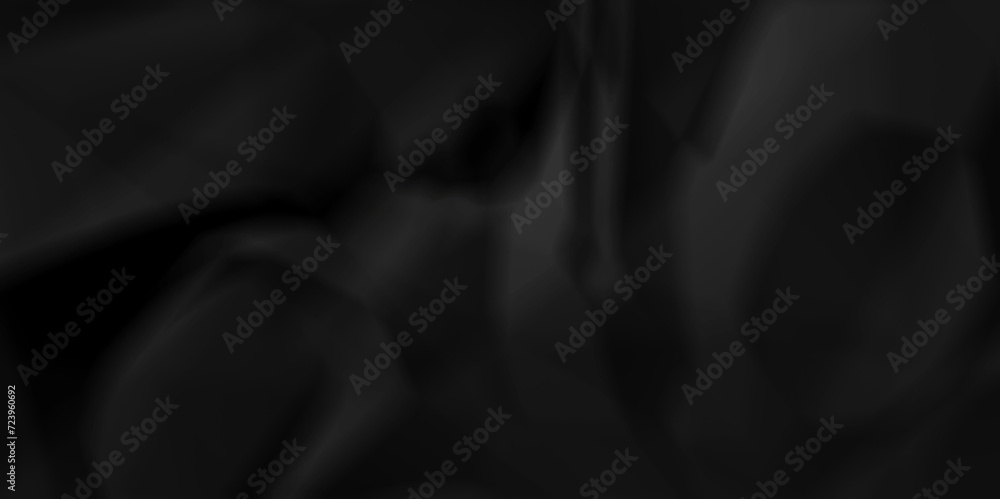 Dark crumple black fabric paper wrinkled poster template ,blank glued ...