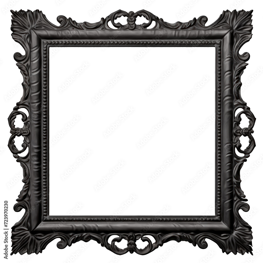 black rectangular frame isolated on a transparent background Stock ...