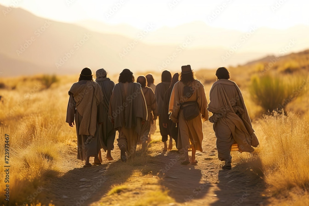 Harmonious representation of jesus walking with disciples A journey of ...